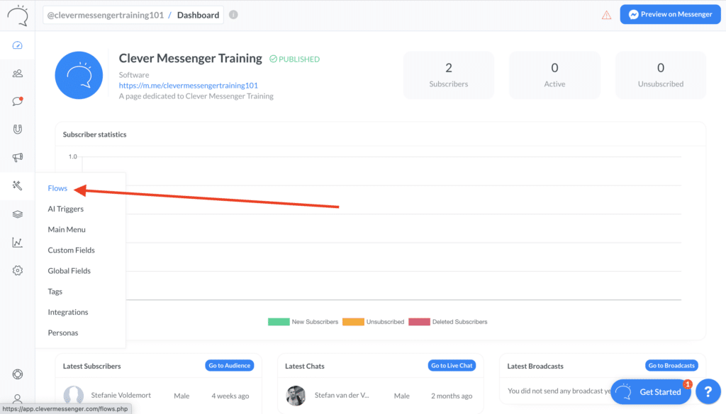 Step 2: Go To Flows – Clepher