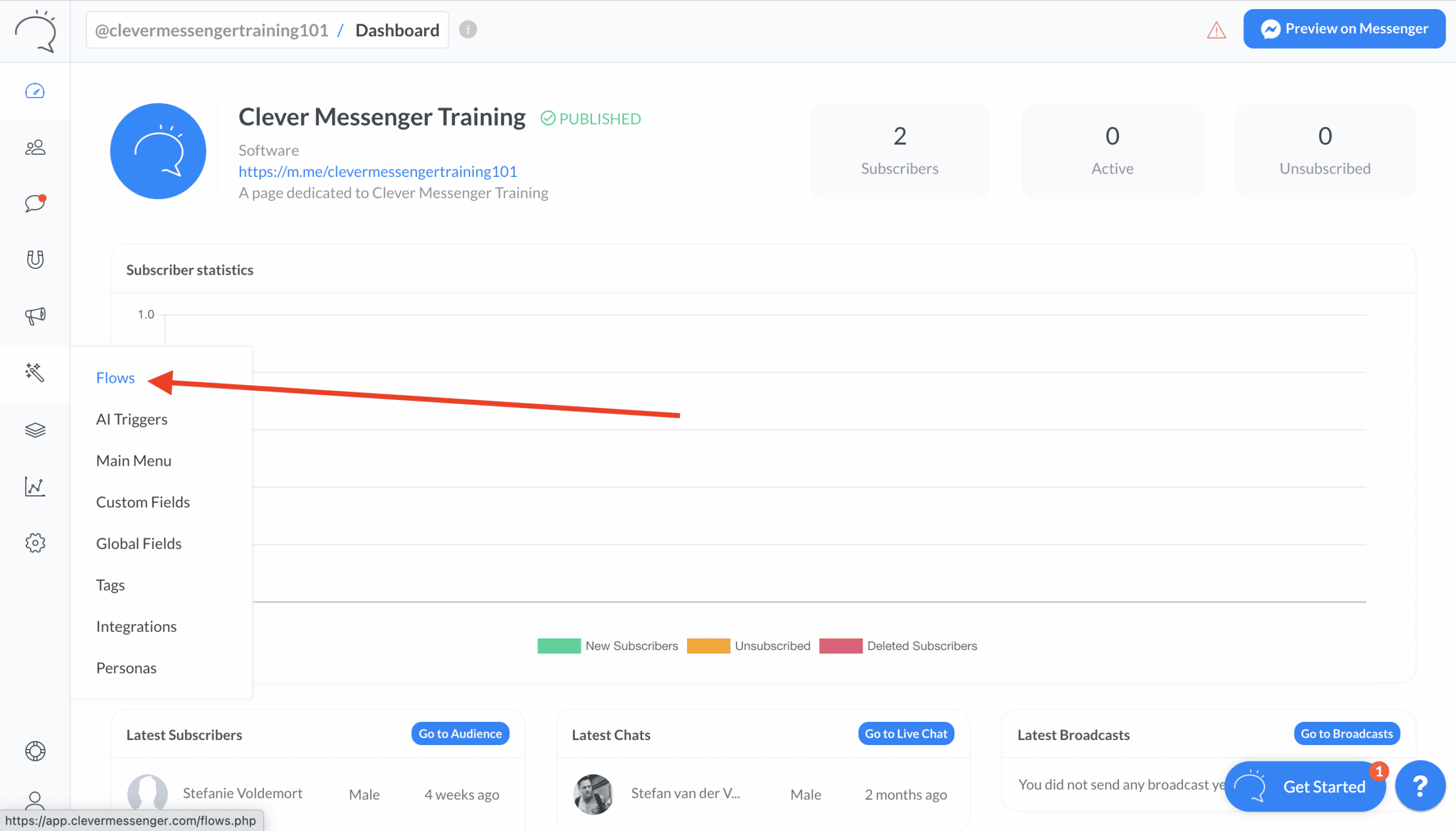 Step 2: Go To Flows – Clepher
