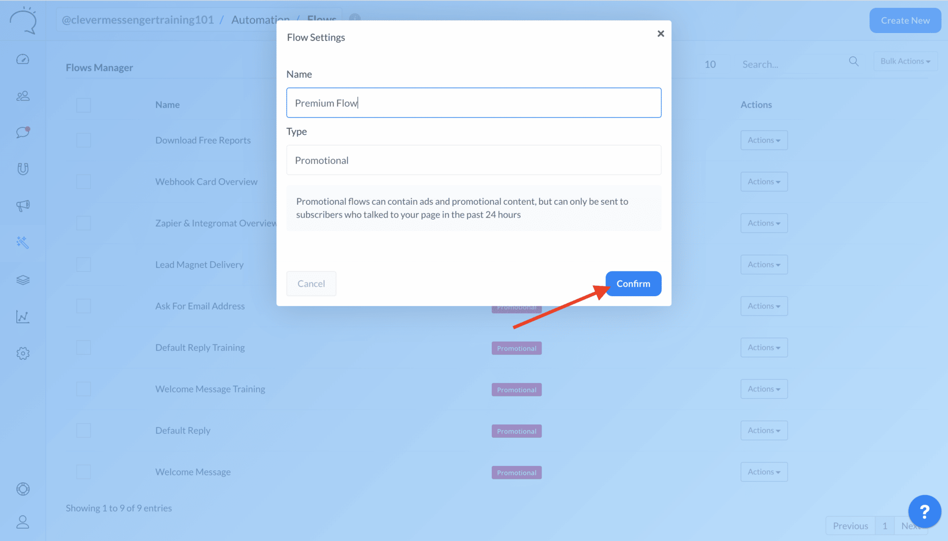 Step 5: Click Confirm – Clepher
