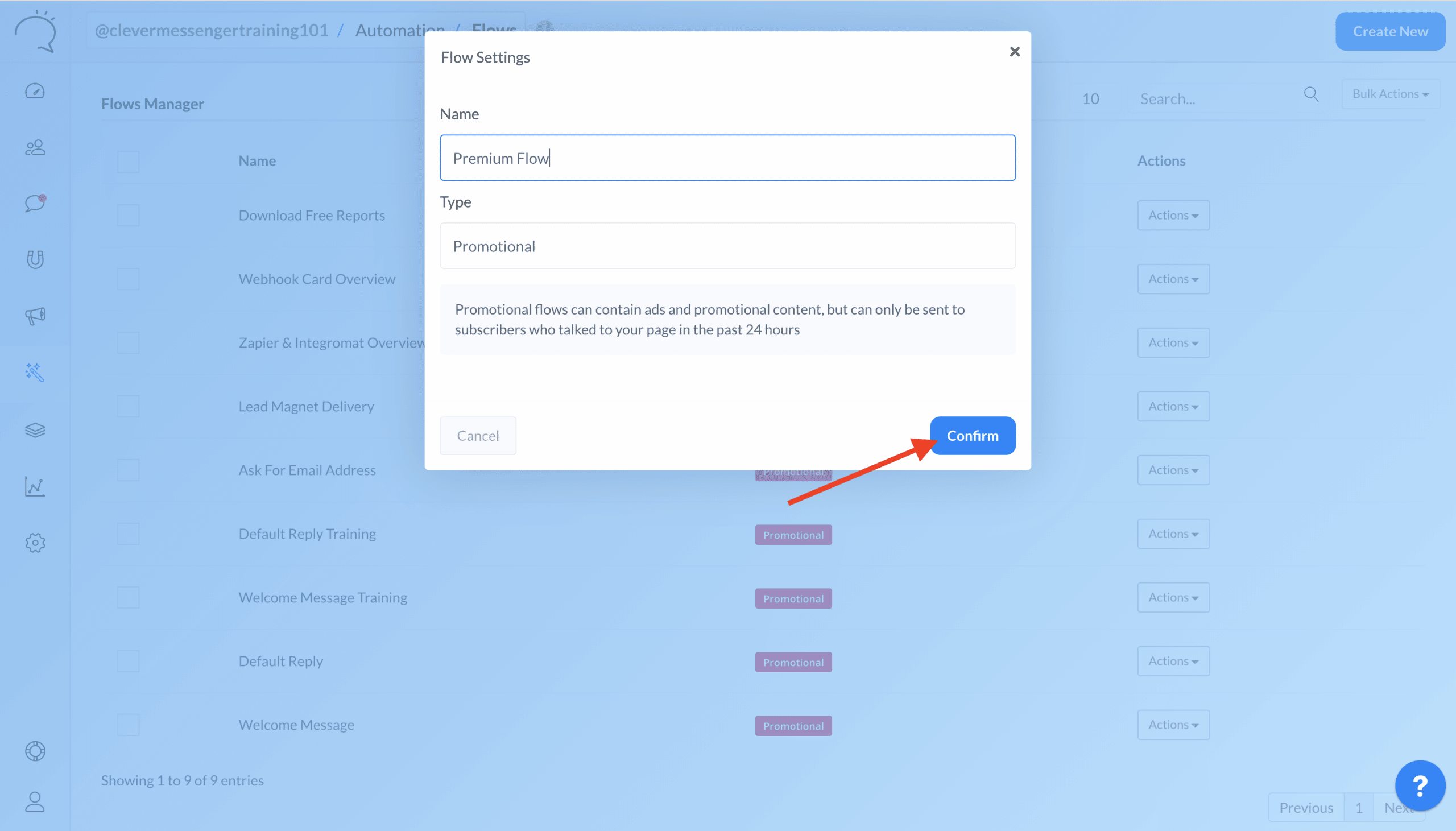 Step 5: Click Confirm – Clepher