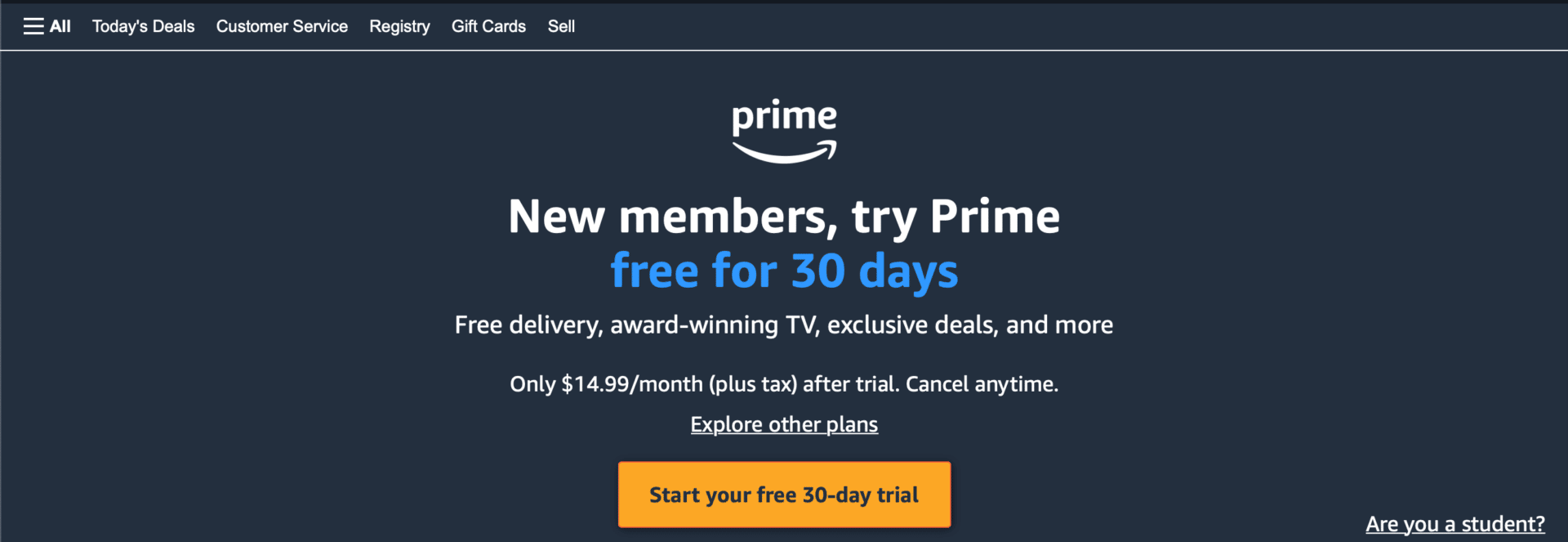 AmazonPrimeWelcomePage – Clepher